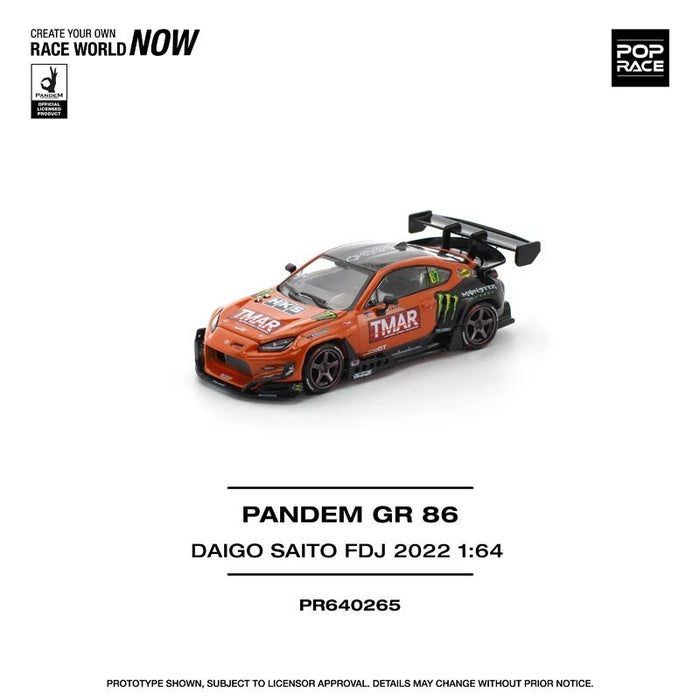 Pandem GR86 Daigo Saito Formula Drift Japan 2022 1/64 Miniature Car JA ...