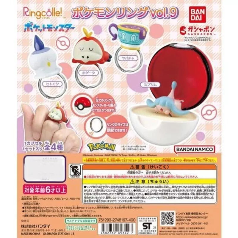 Ringcolle! Pokemon Ring vol.9 All 4 Types set Capsule toy JAPAN OFFICI ...