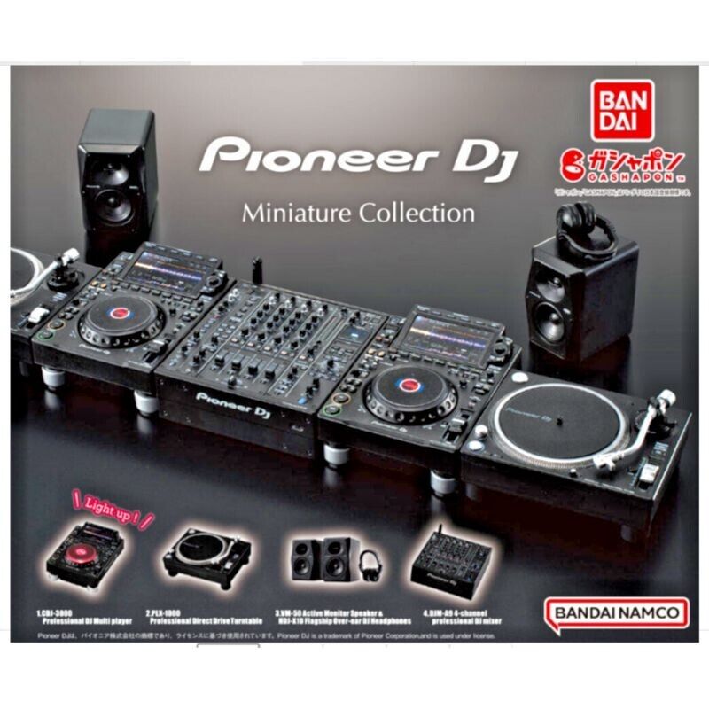 BANDAI Pioneer DJ Miniature Collection All 4 types Figure Capsule Toy ...